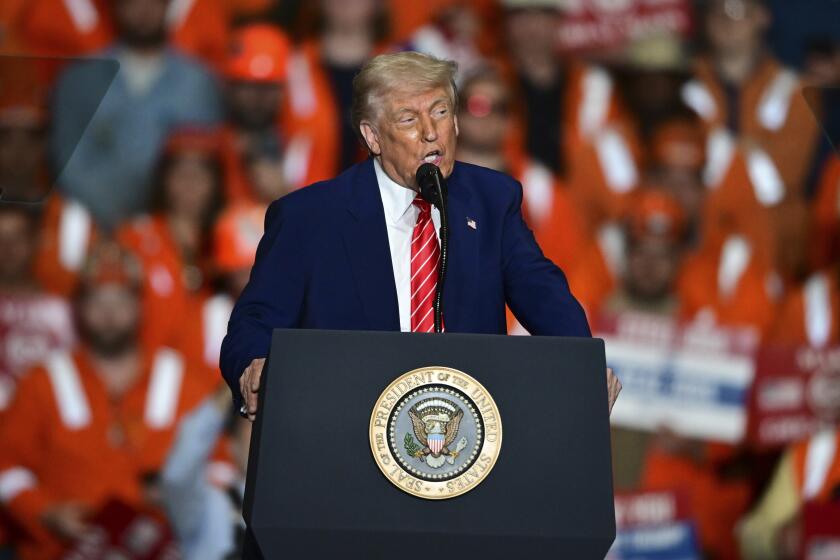 Trump tells U.S. steelworkers he's going to double tariffs on foreign ...