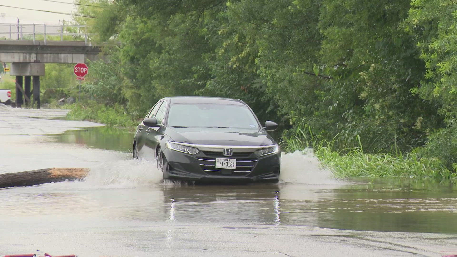 Bike and hiking trail impacted from highwater flooding in San Antonio