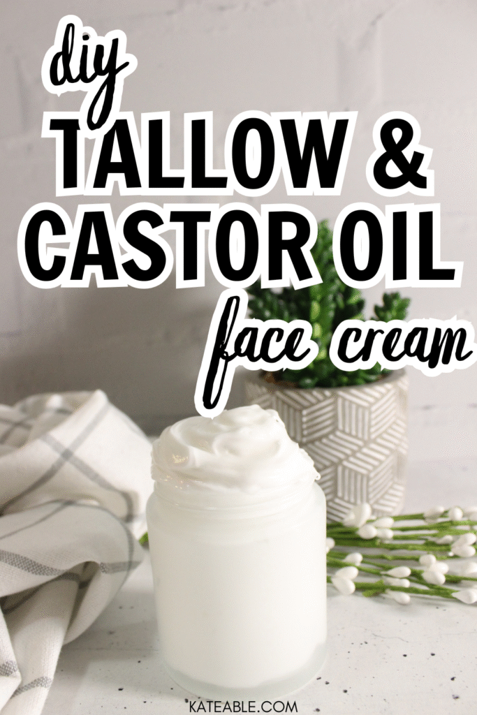 DIY tallow and castor oil face cream