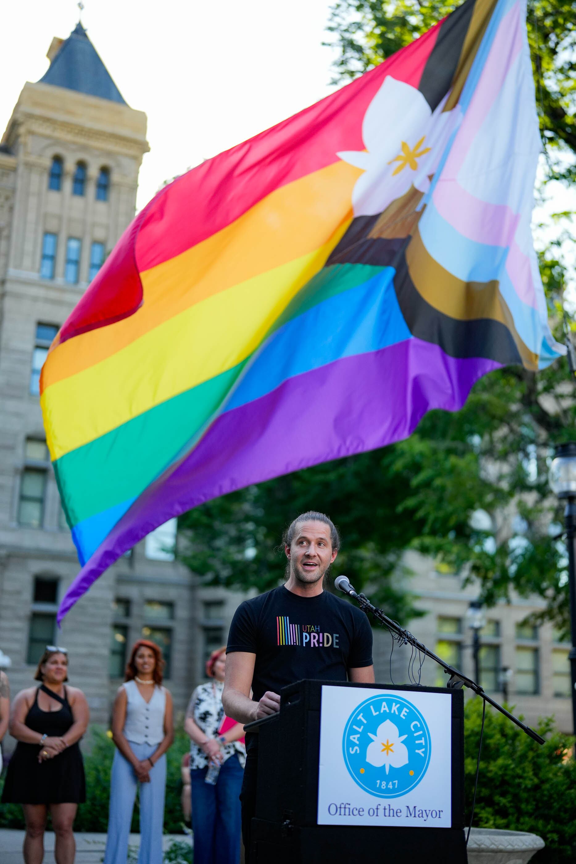 Video: The pride flag flies at Salt Lake City Hall