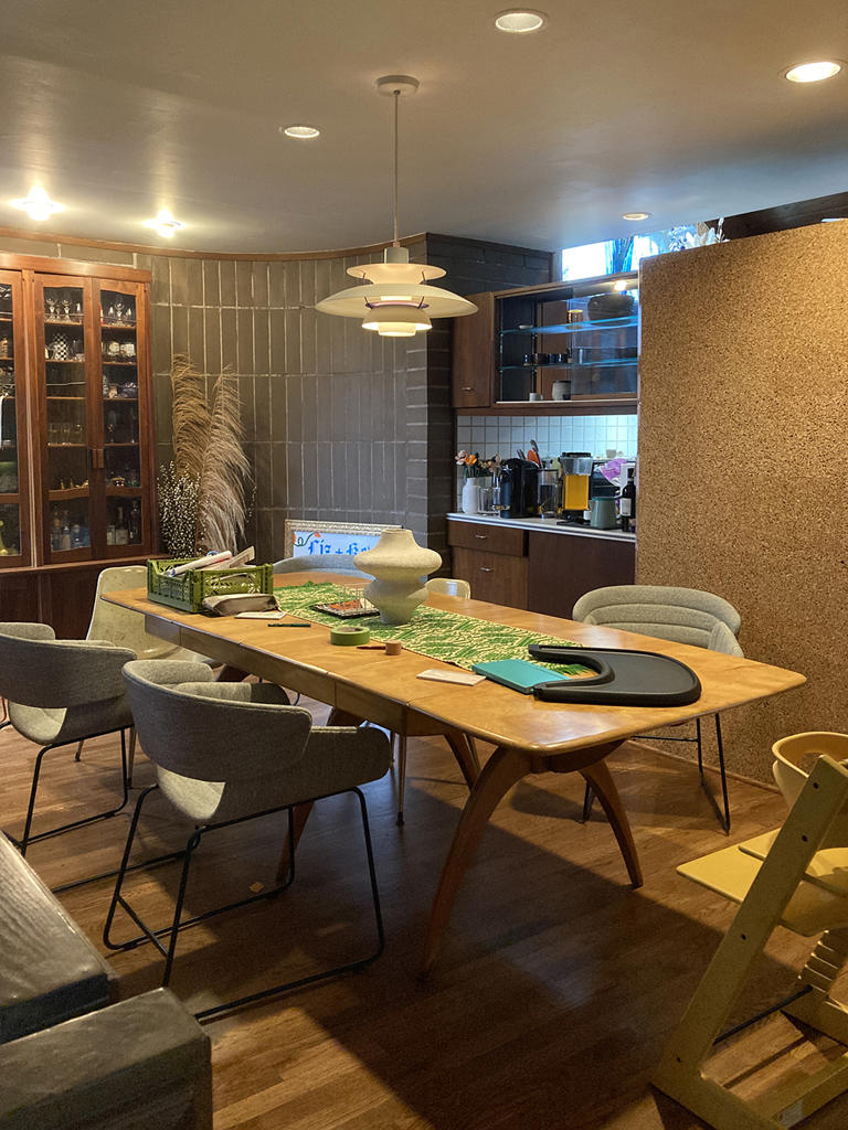 A “Command Center” Cabinet Blends Right Into This Colorful Kitchen ...