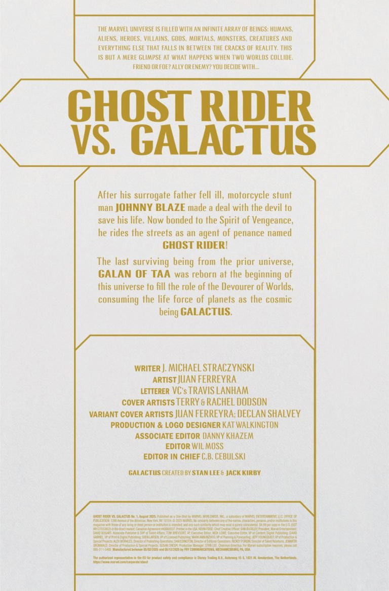 First Look: Ghost Rider vs. Galactus #1 Preview Shows Two Marvel ...