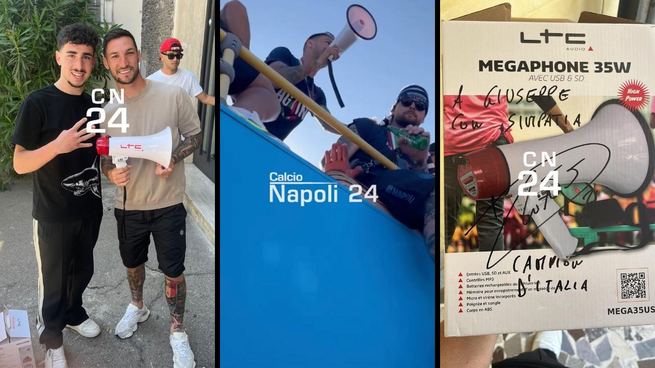 Politano incontra il tifoso del "megafono" della parata scudetto ...