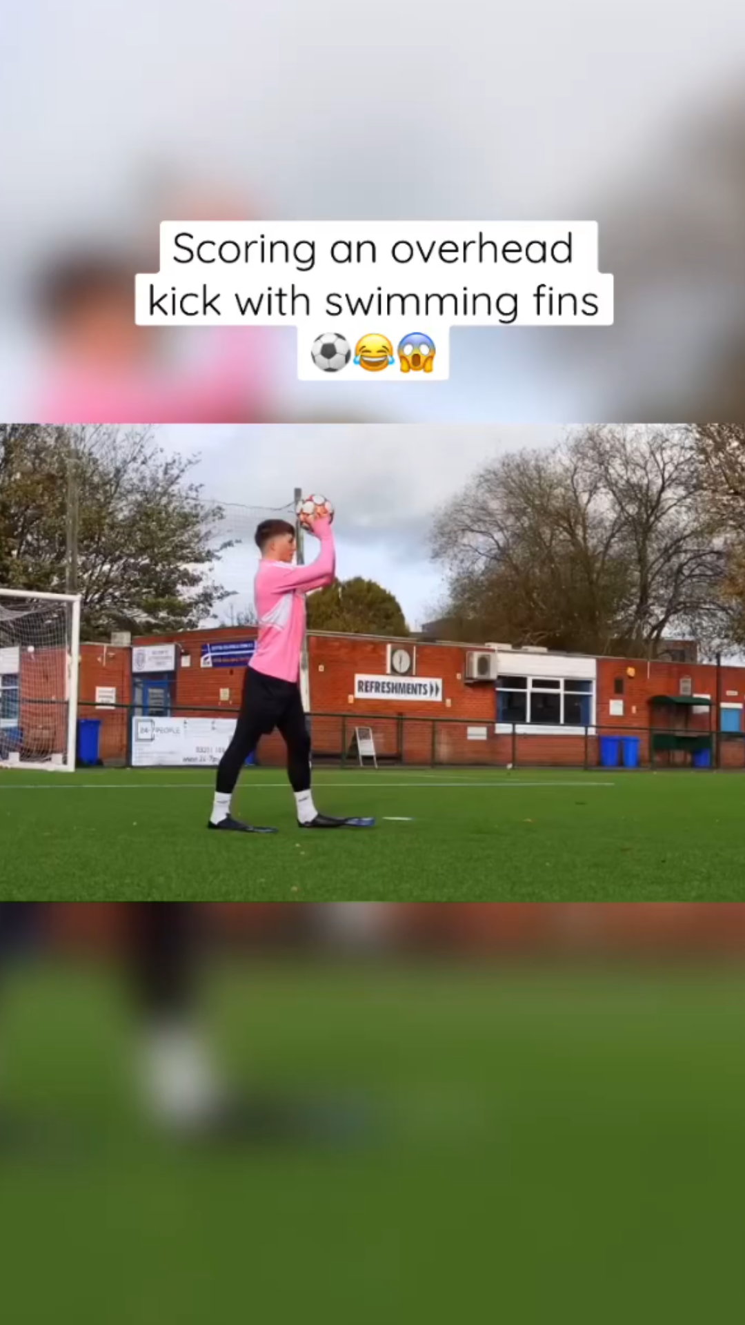 Scoring an Overhead Kick… With Swimming Fins! 😂⚽ | This Shouldn’t Be ...