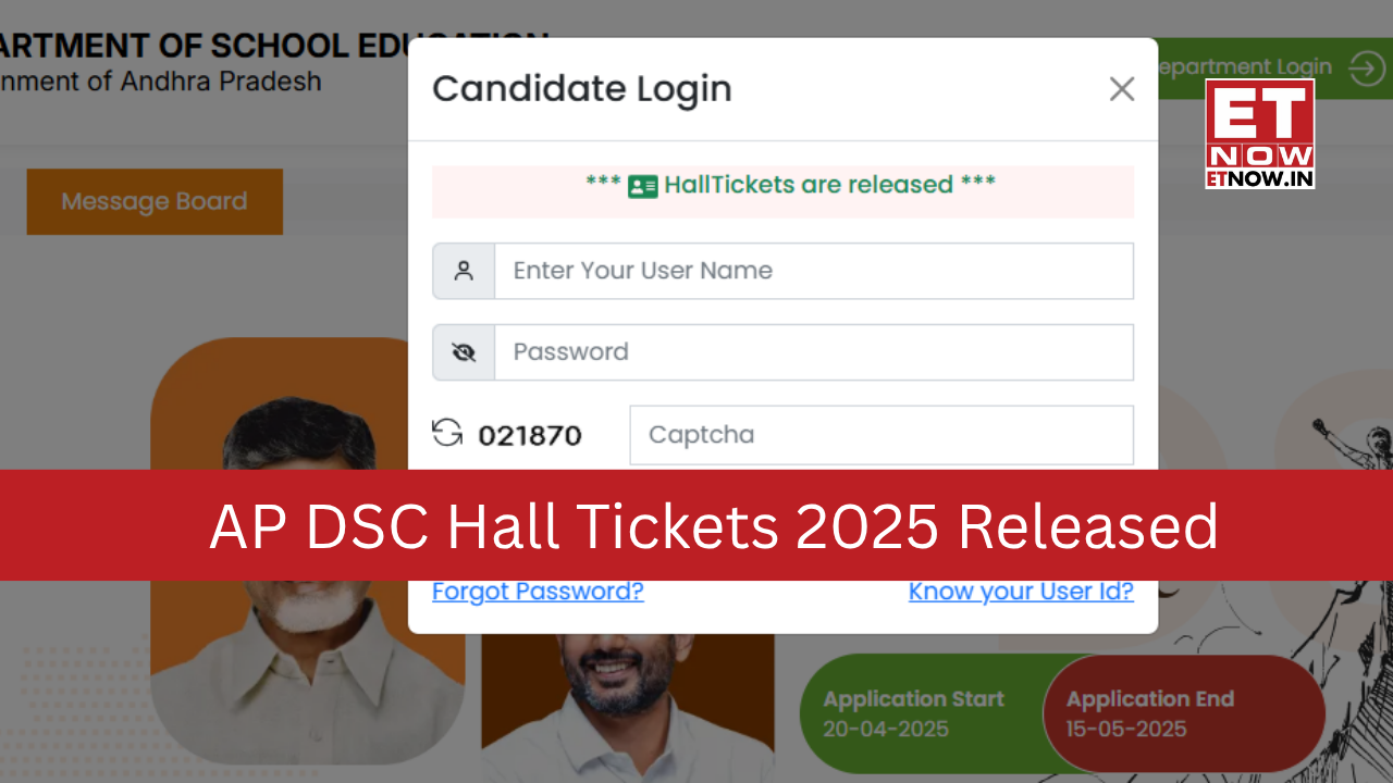 AP DSC Hall Tickets Released: Mega DSC Admit Card OUT at apdsc.apcfss ...