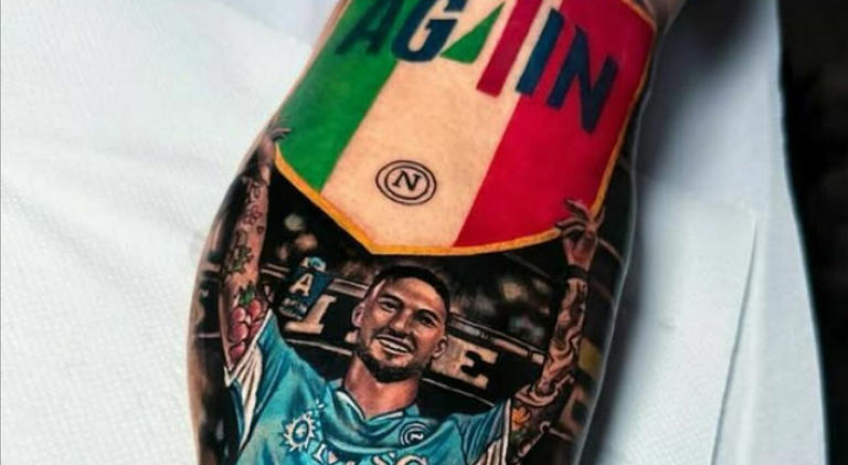 Scudetto Napoli, Il nuovo tatuaggio di Matteo Politano. I tifosi «Uno ...