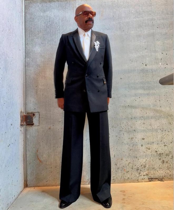 Steve Harvey’s Latest Suit Goes Viral for Bold Style | LOOK!