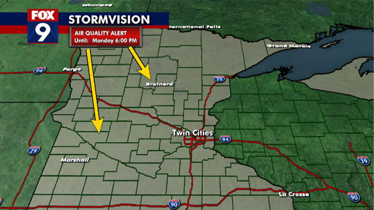 MN weather: Air quality alert this weekend as smoke from Canada ...