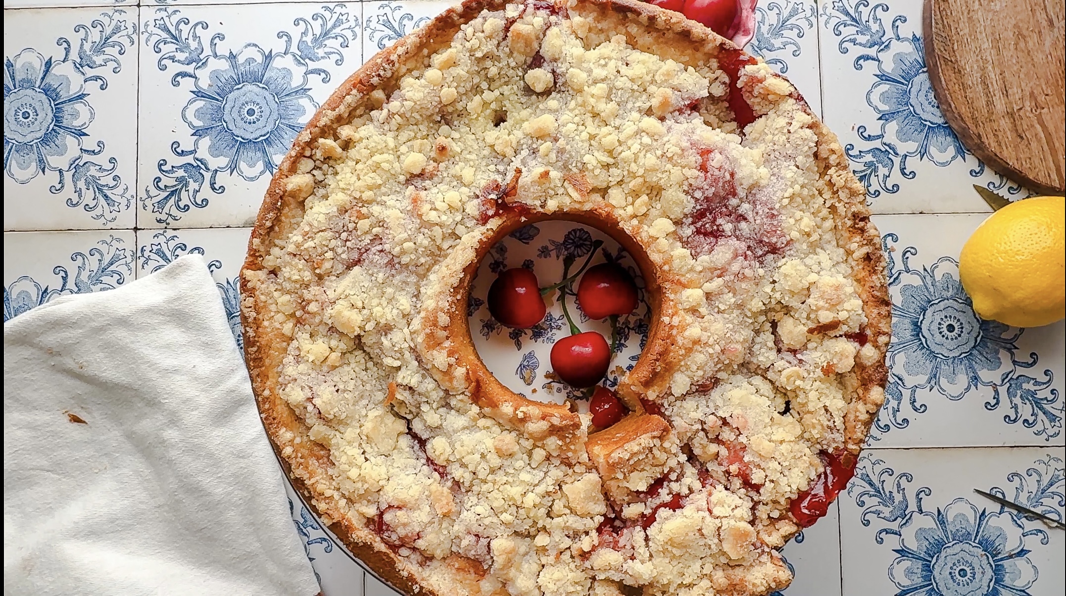Almond Cherry Coffee Cake Recipe