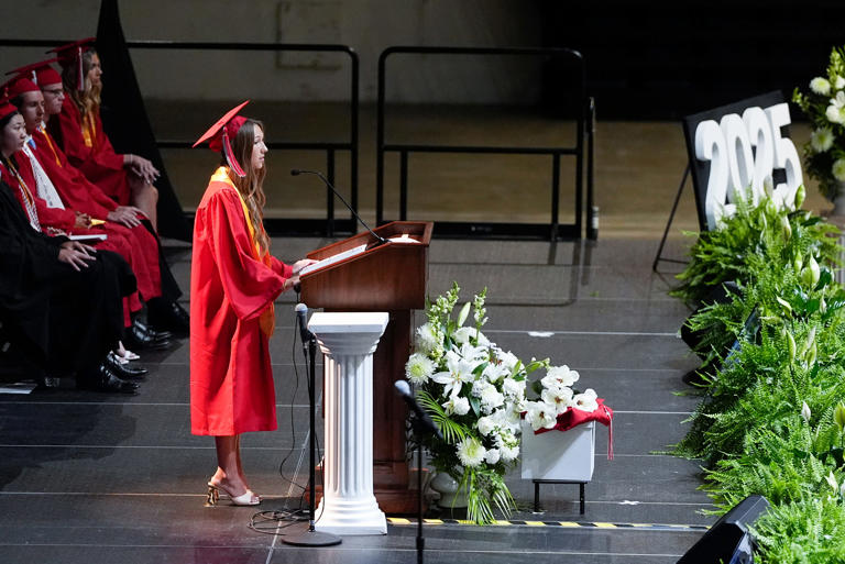 Seabreeze High School's Class of 2025 graduates at the Ocean Center in ...