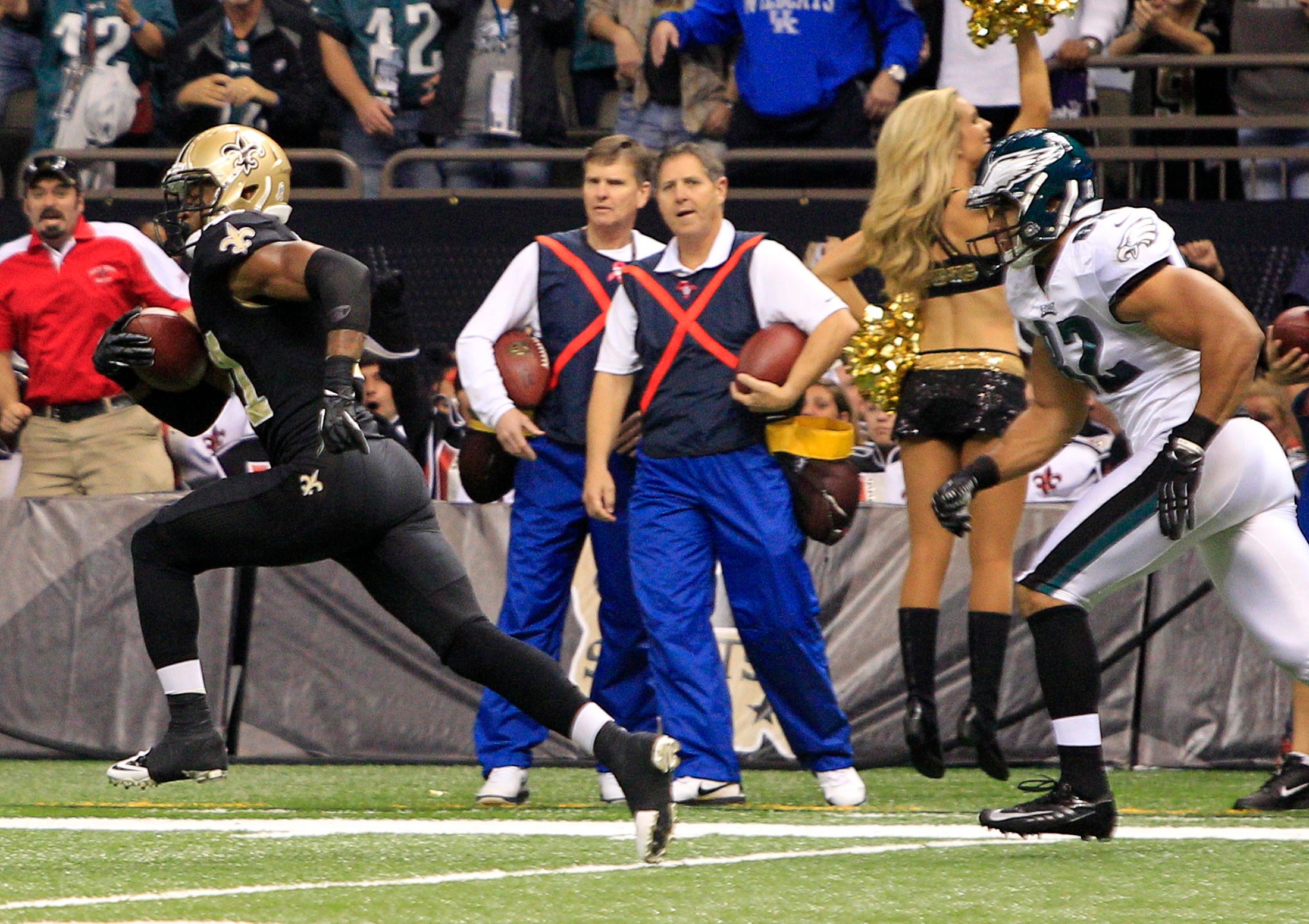 Patrick Robinson's 99-yard pick-six off of Michael Vick is the Saints ...