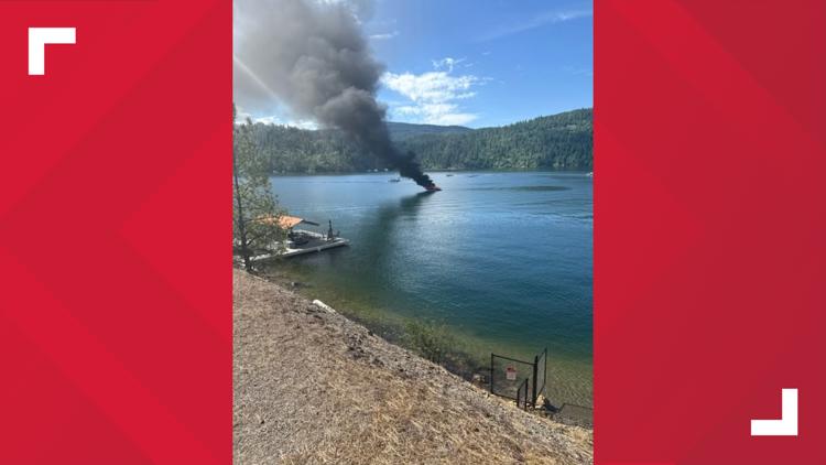 Boat fire near Higgins Point, no injuries reported
