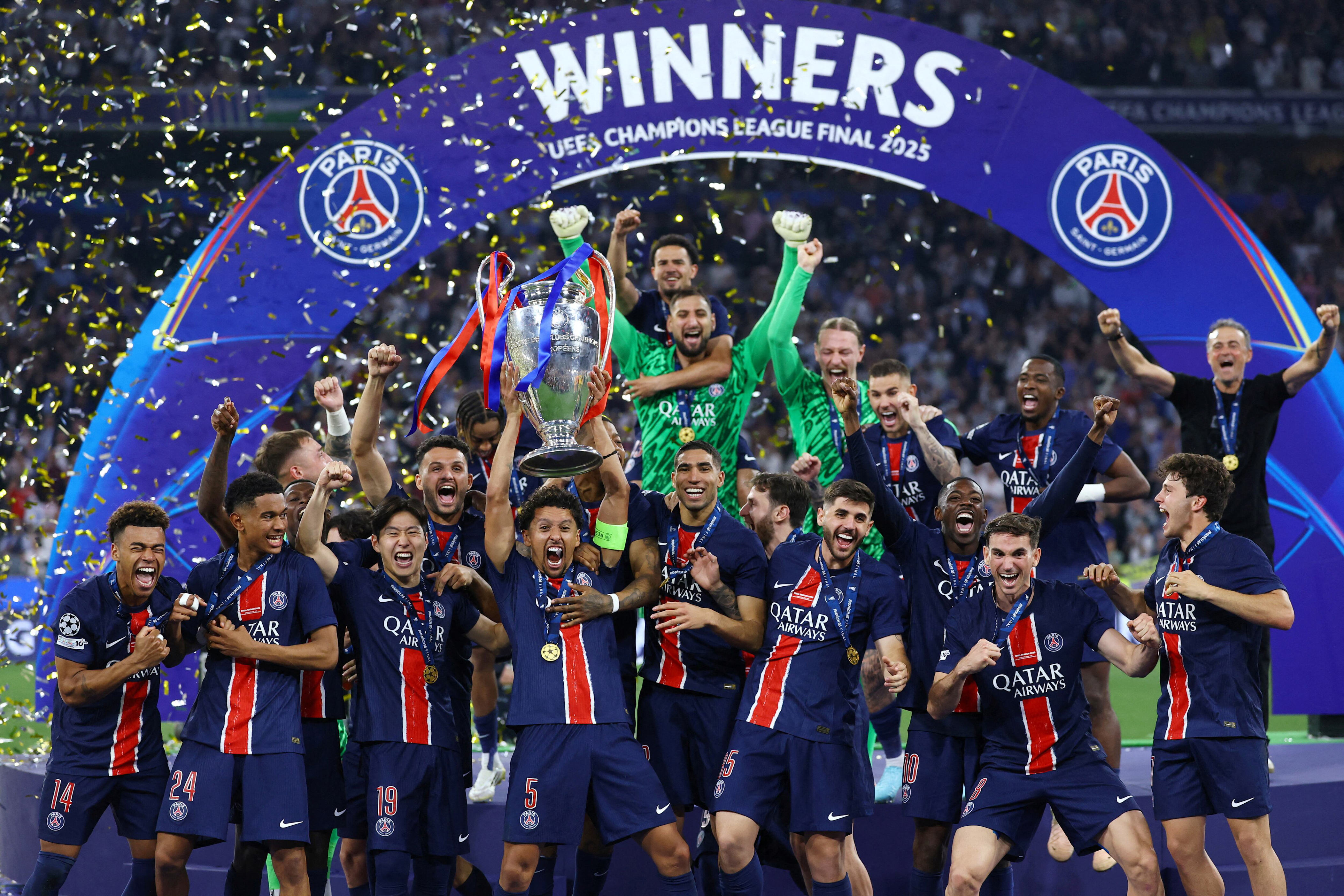 Champions League final: Desire Doue double helps PSG thrash Inter Milan ...