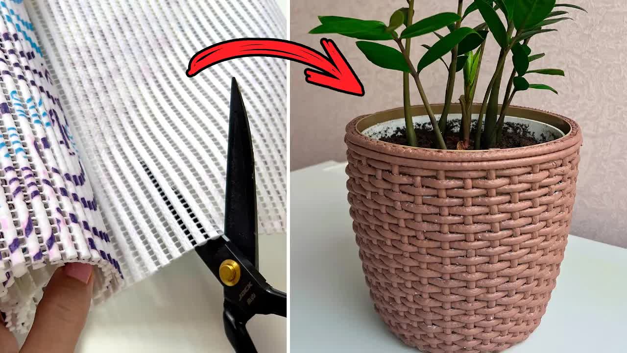 LOOK WHAT I MADE OUT OF A BATH MAT! UNUSUAL WAY OF WEAVING! DIY!