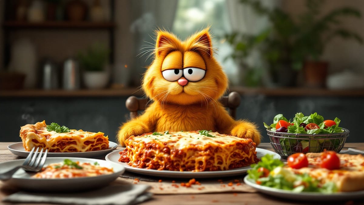 What is Garfield the cat's favourite food?