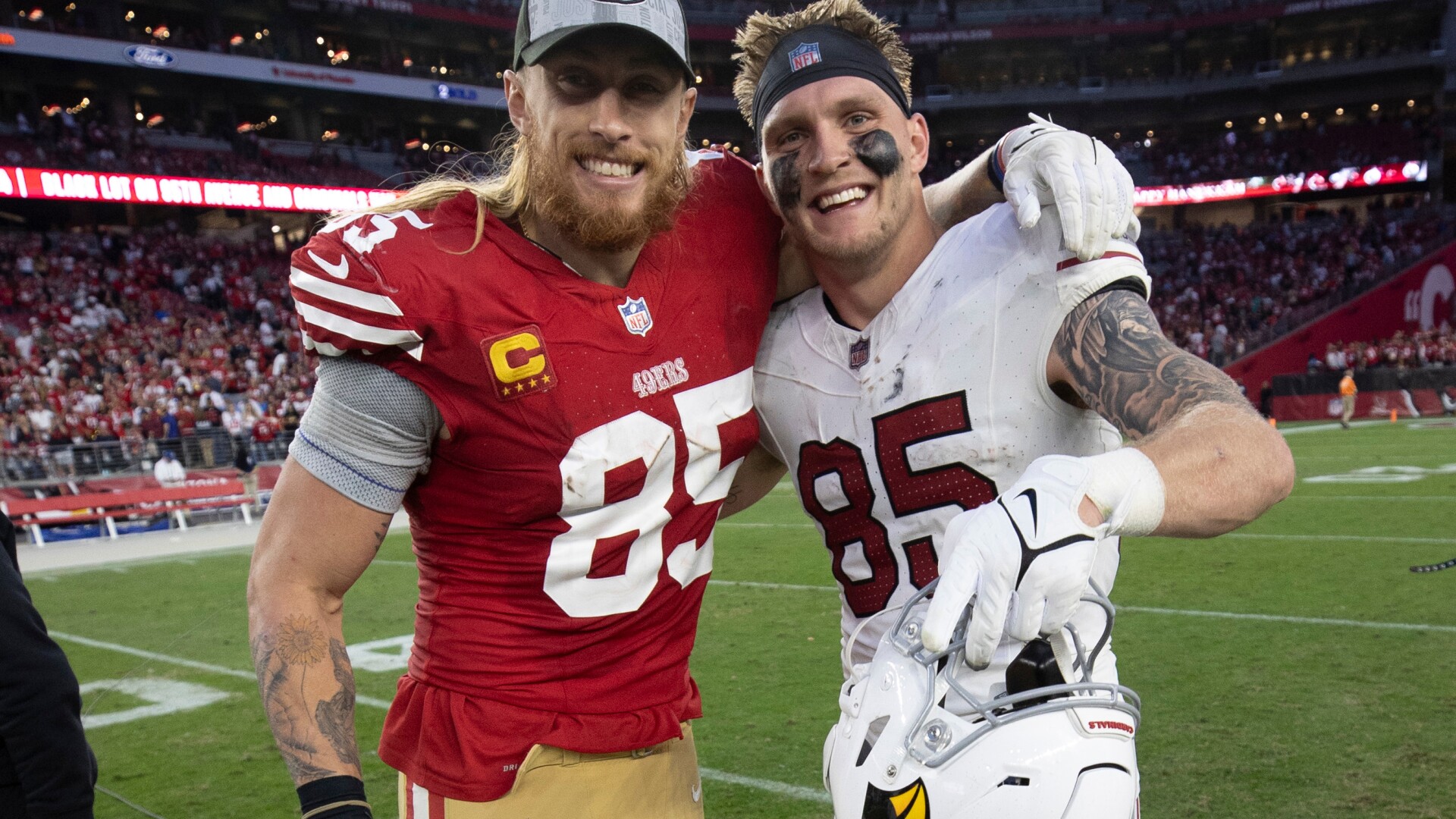 Trey McBride glad that he and George Kittle are helping tight end ...