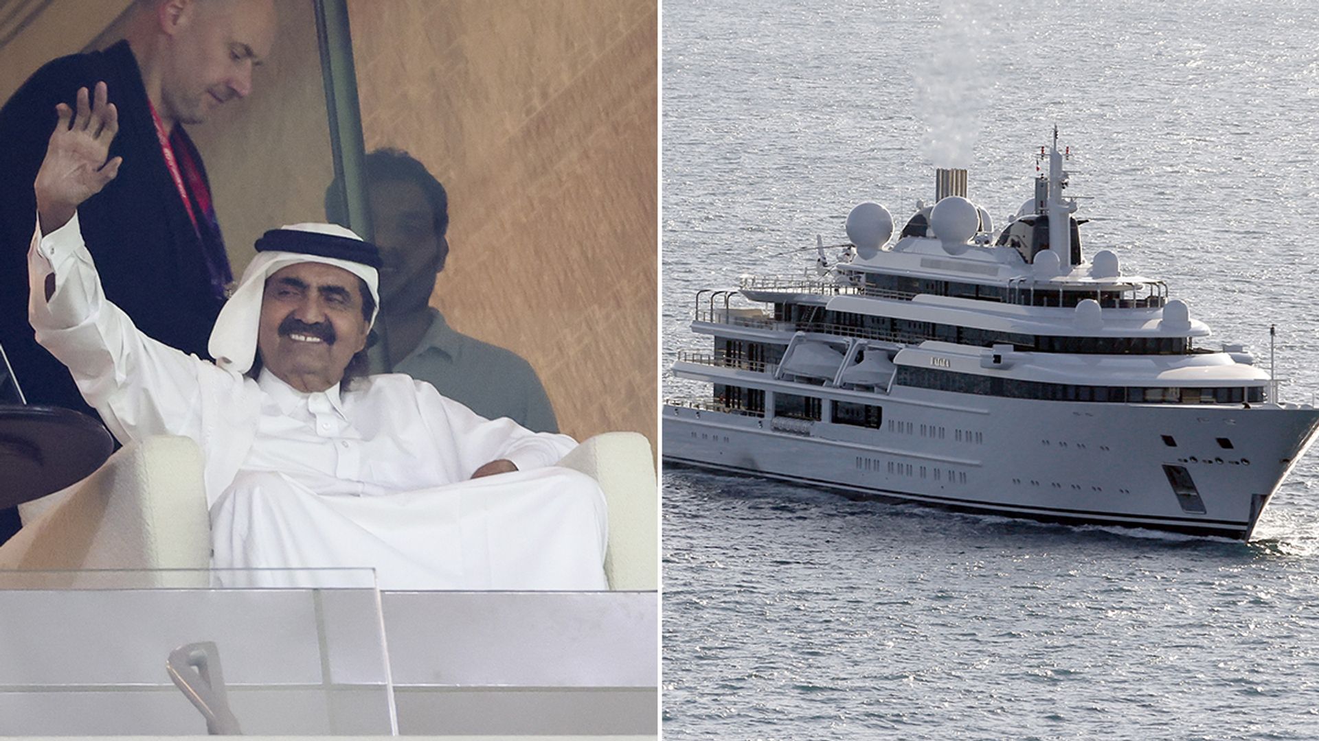 Emir of Qatar's £370 million 'floating palace' superyacht with multiple ...