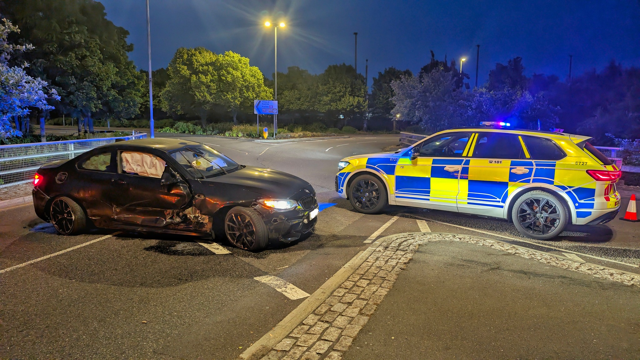 Speeding BMW driver crashes in Portsmouth in an "expensive lesson in ...