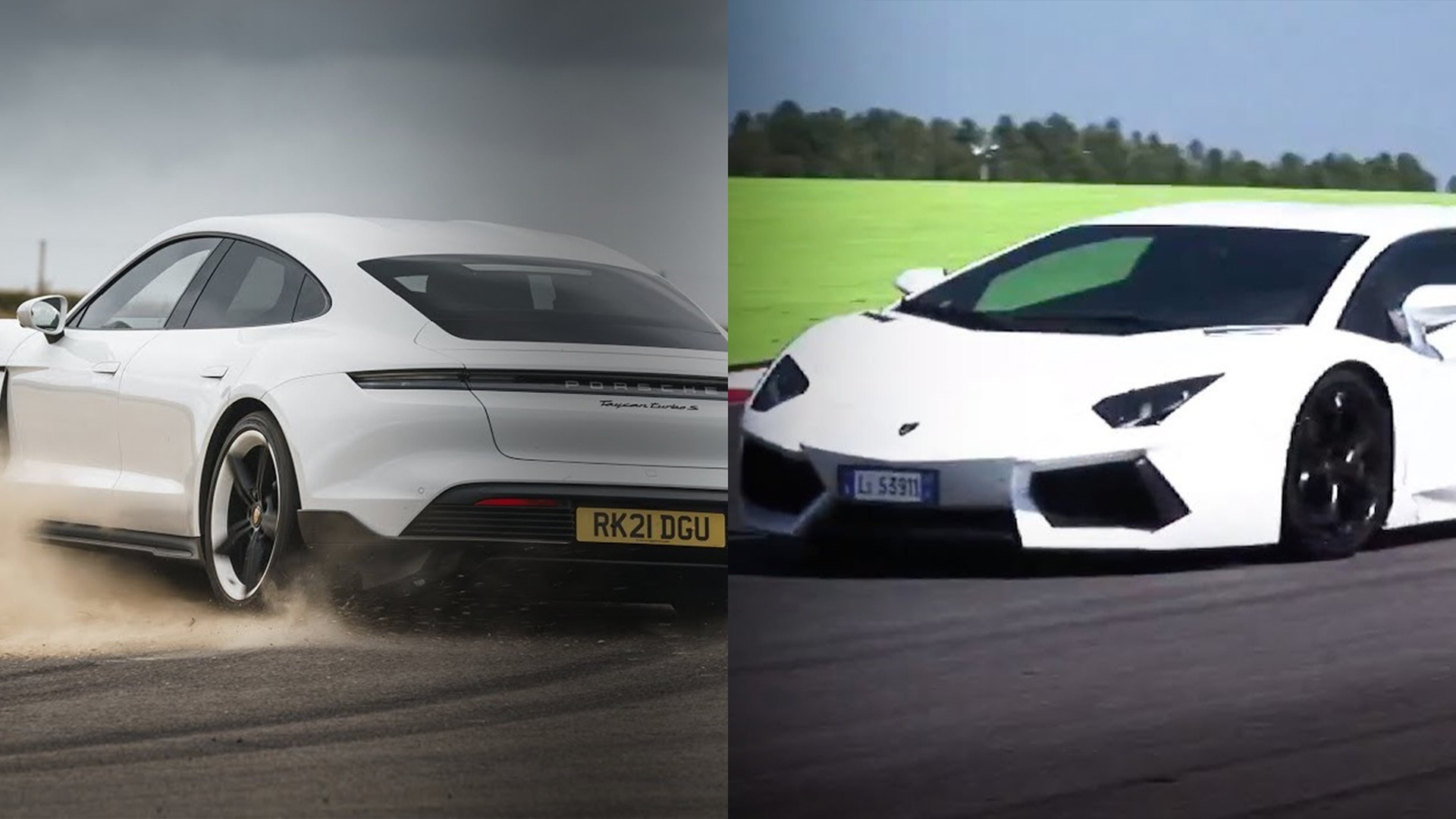 Porsche Taycan Turbo S vs Lamborghini Aventador