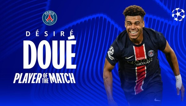 [오피셜] ‘2골 1도움’ 두에, UCL 결승전 POTM으로 선정…”19세의 나이가 믿기지 않을 정도로 성숙한 플레이” (UEFA)