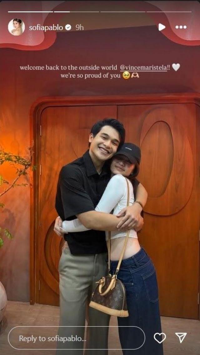 Sofia Pablo welcomes Vince Maristela into the outside world: 'We're so ...
