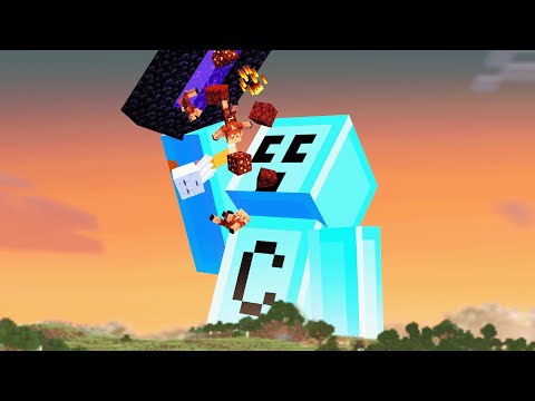 Using a unique ability to eat entire Minecraft world dimensions