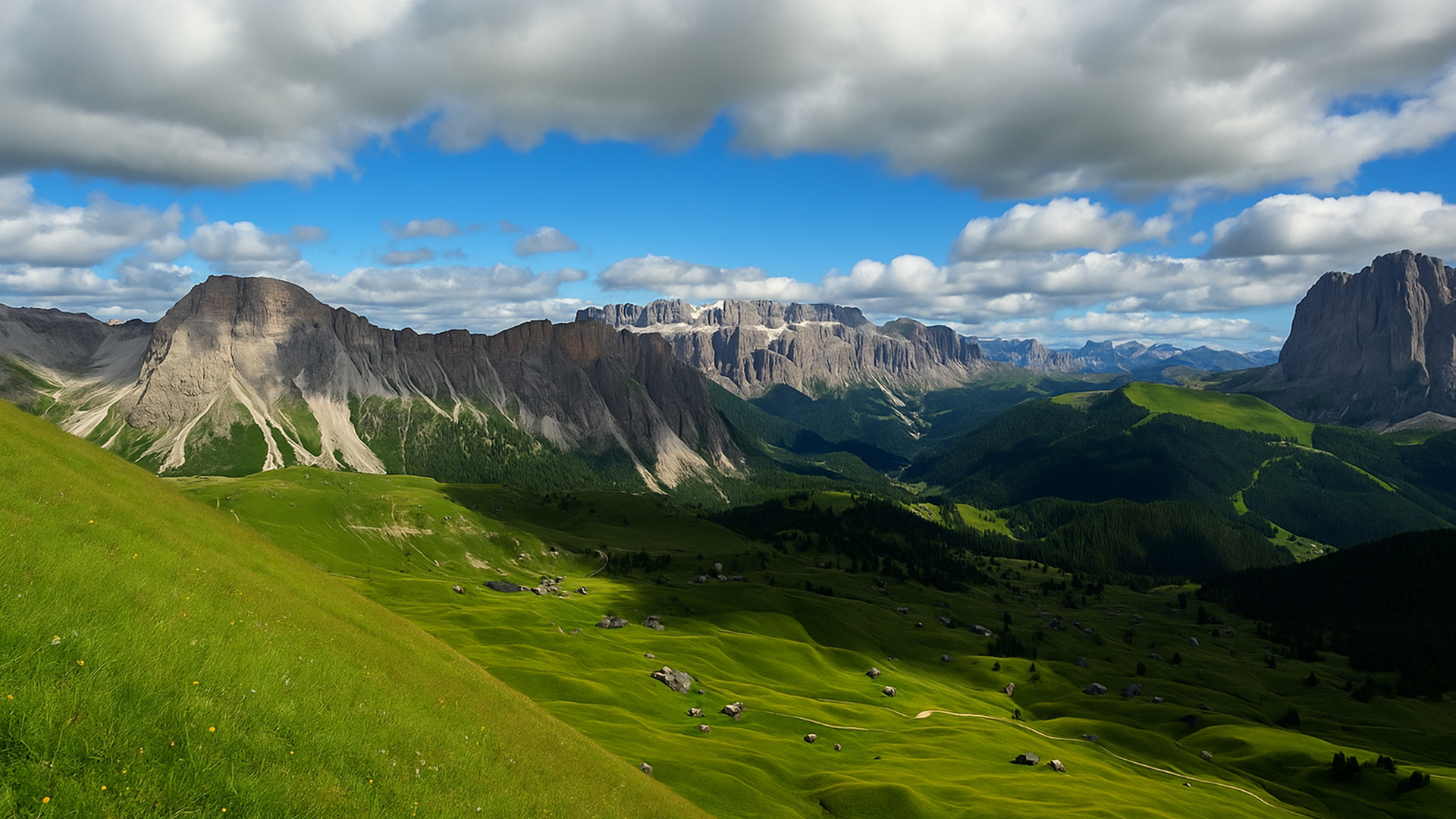 Dolomites Seceda Hike from Col Raiser via Puez Odle Park (4K)