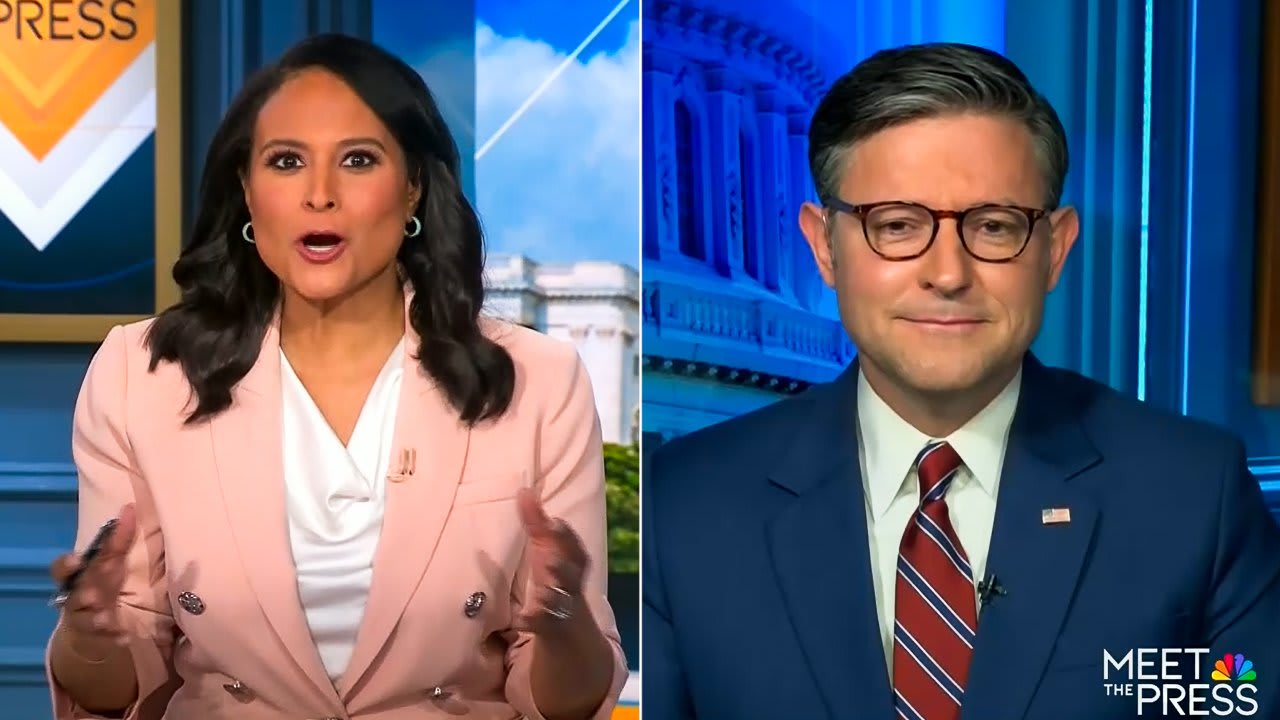 NBC host to Mike Johnson: 'Do you only believe the CBO when a Dem is ...