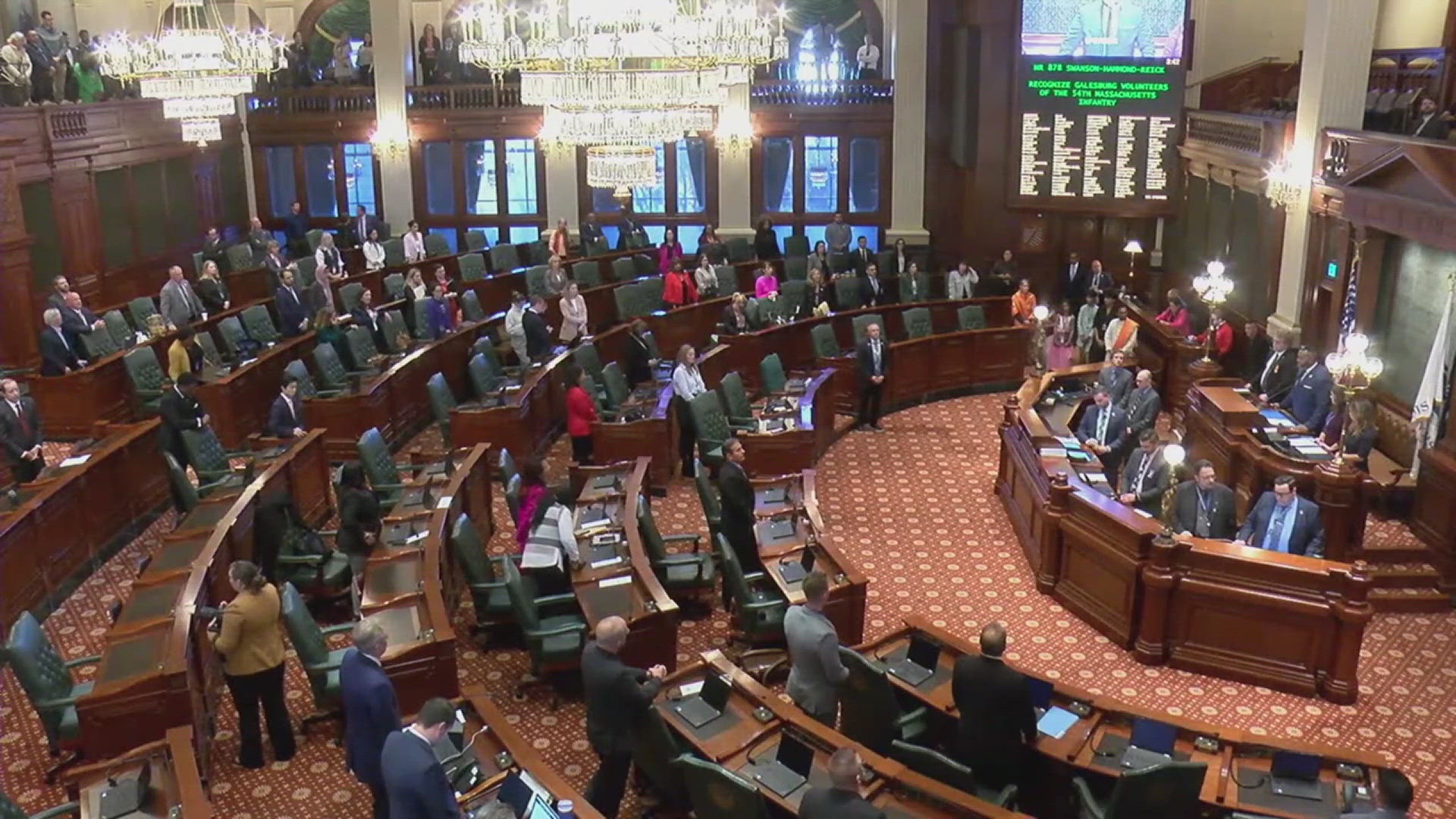 Illinois Senators passed a 55-billion-dollar state budget