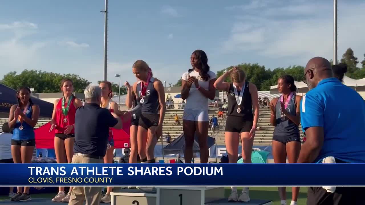 Trans athlete AB Hernandez shares podium after wins at track and field ...