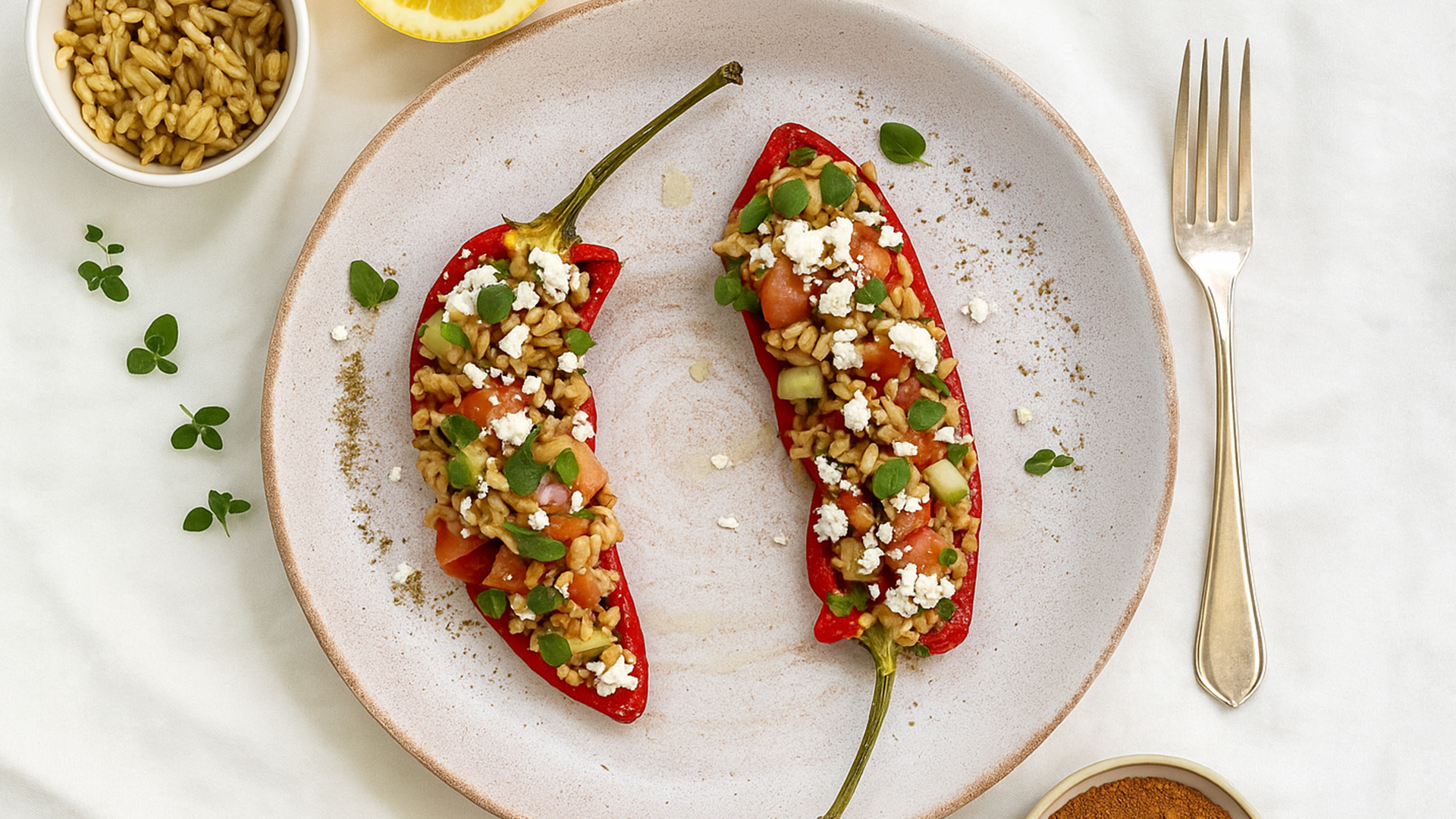 Hoe maak je Grieks Gevulde Puntpaprika’s – Gezond Recept voor Lunch of ...