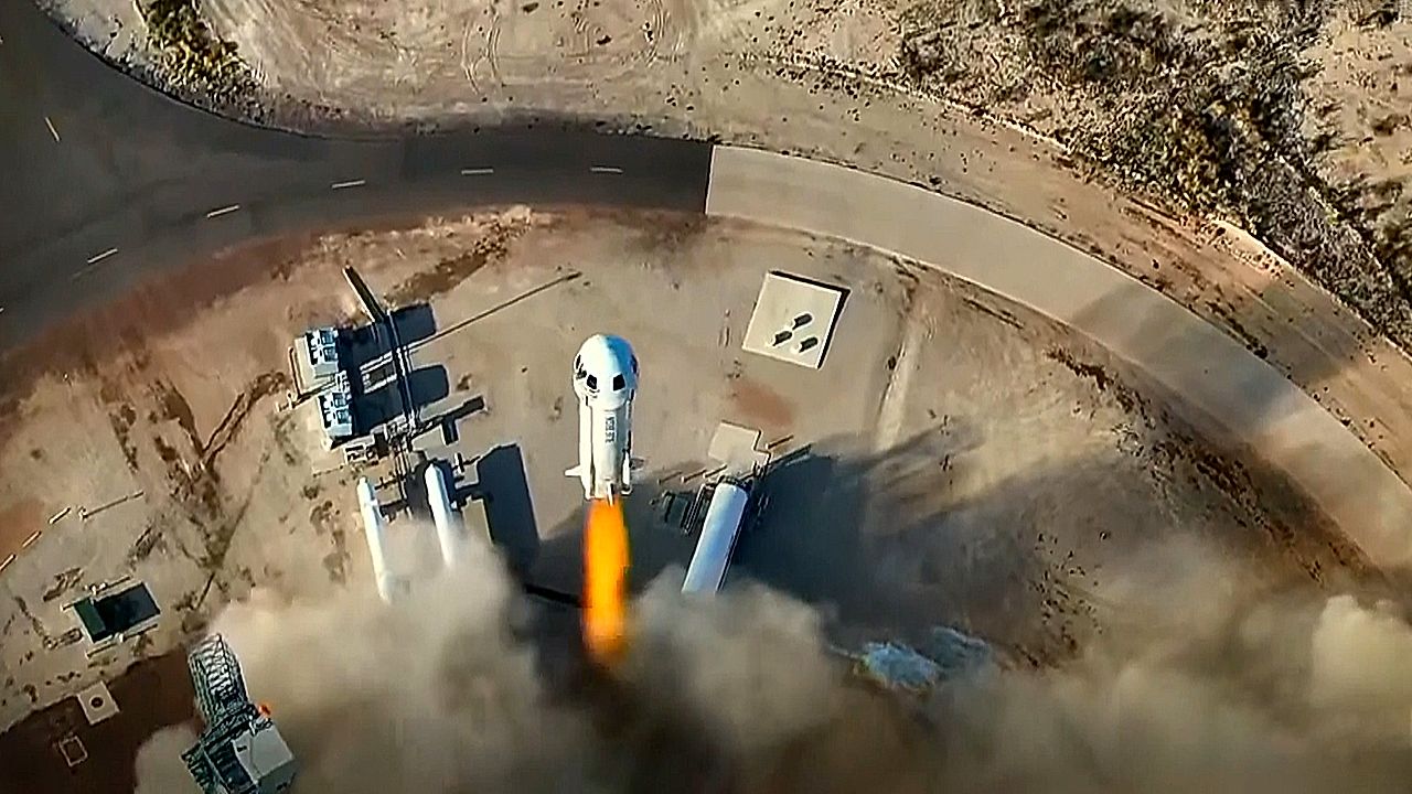 Blue Origin launches and lands 12th New Shepard passenger rocket flight ...