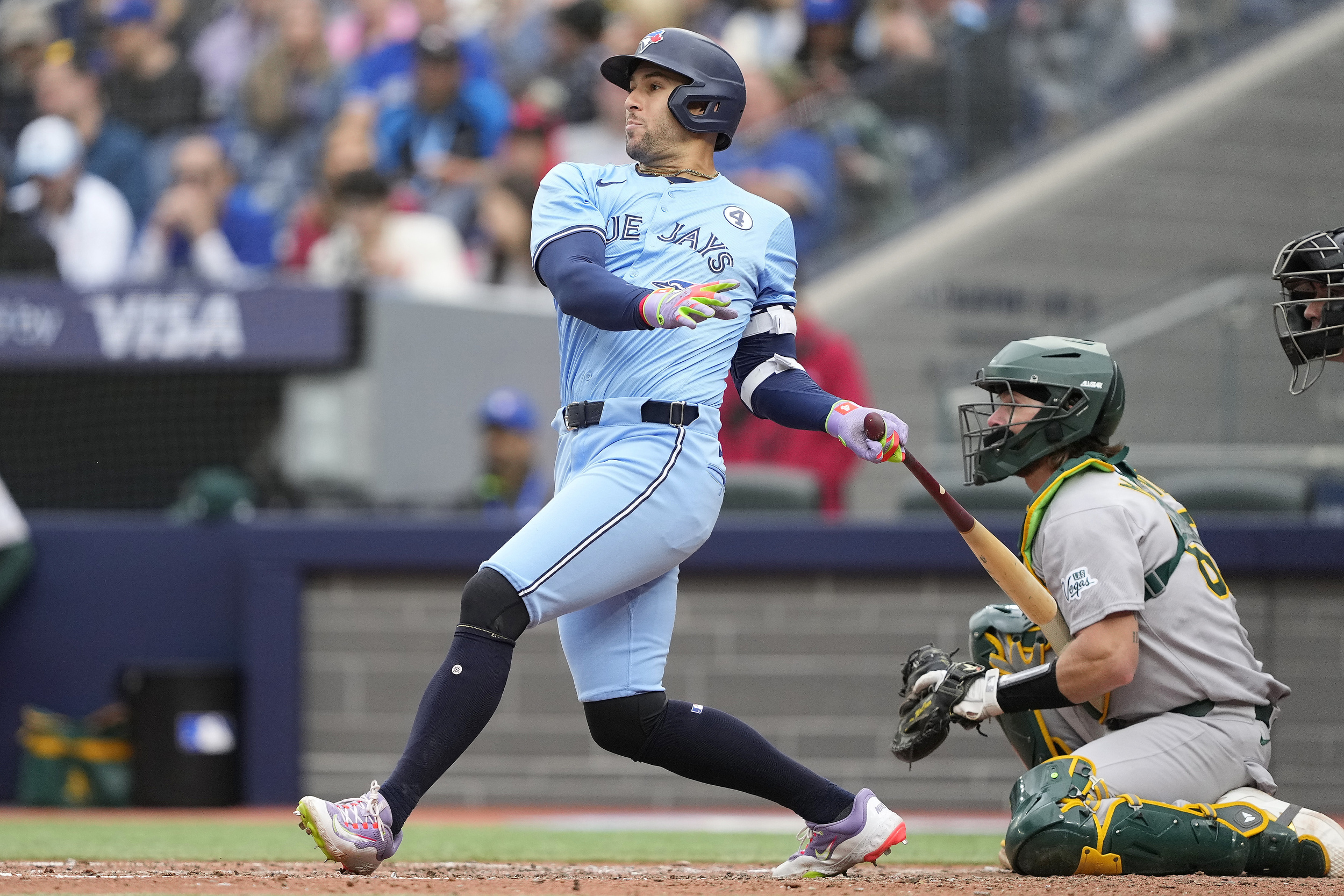 Watch: Blue Jays' George Springer burned by replay in funniest way possible