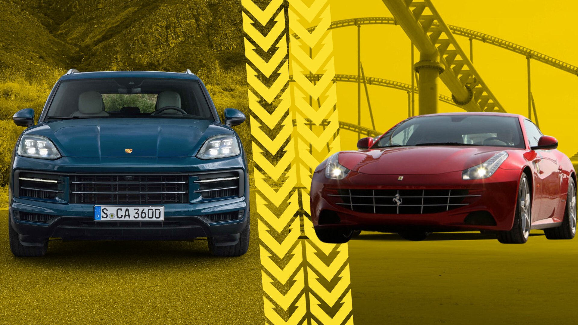 Porsche Cayenne vs Ferrari FF, uma batalha de gigantes
