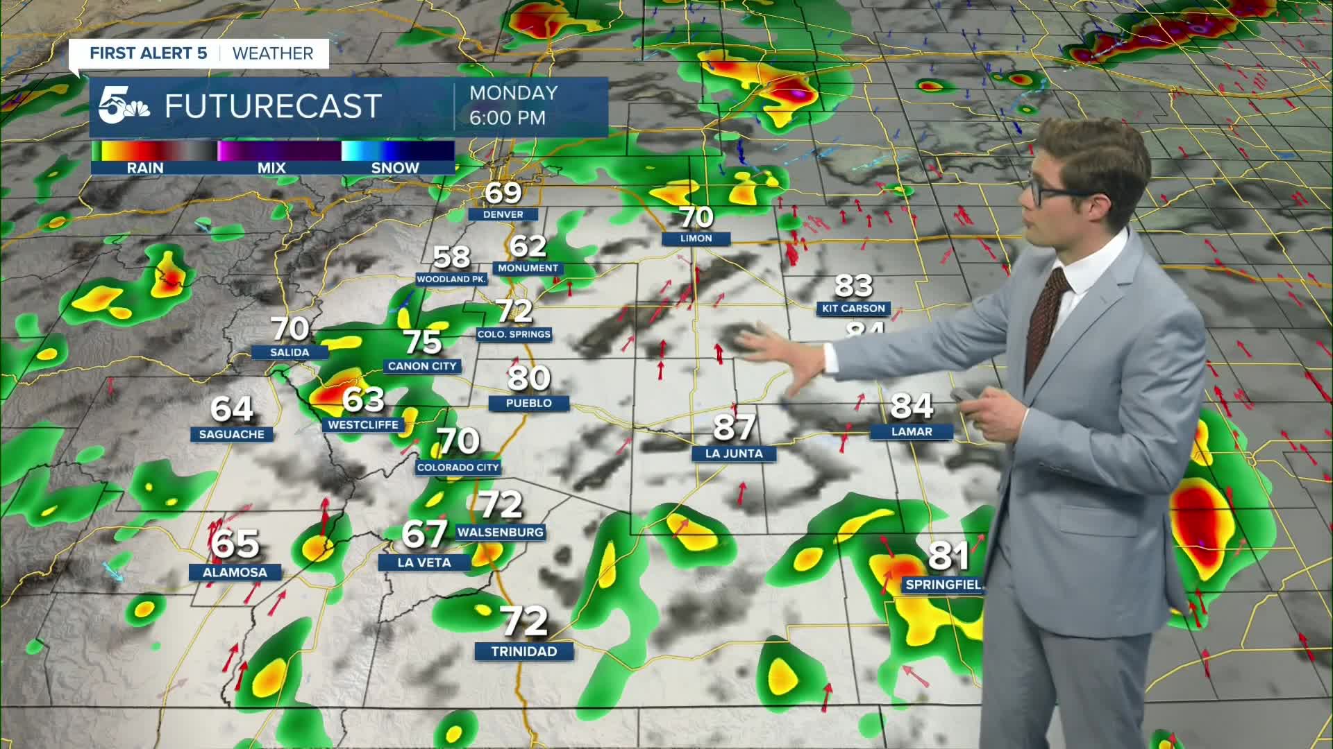 Stormy pattern continues Monday as multiple fronts move through