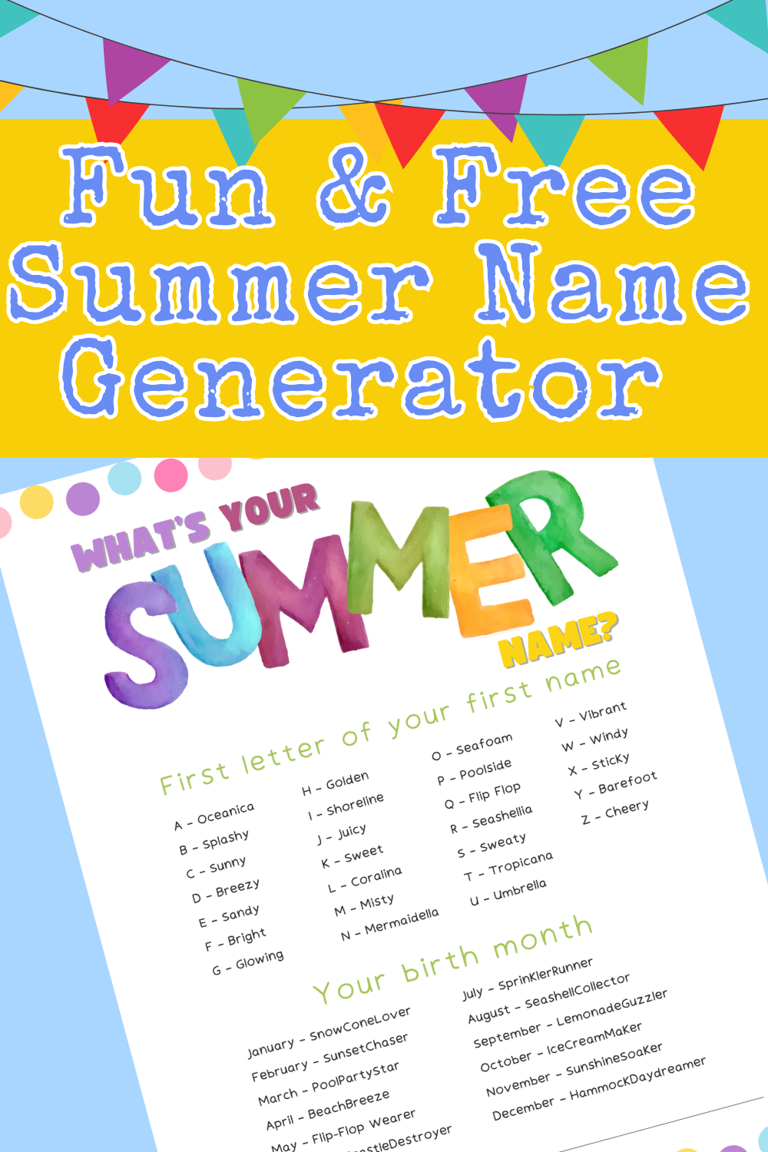 Find Out Your Summertime Name w/ This Fun Summer Name Generator