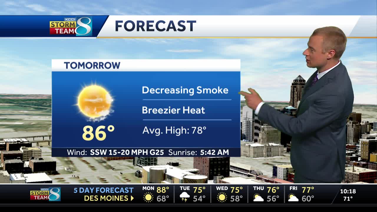Iowa weather: Haze gives way to rain early this week