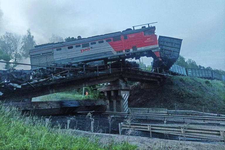 Explosions caused 2 bridges in western Russia to collapse, officials ...