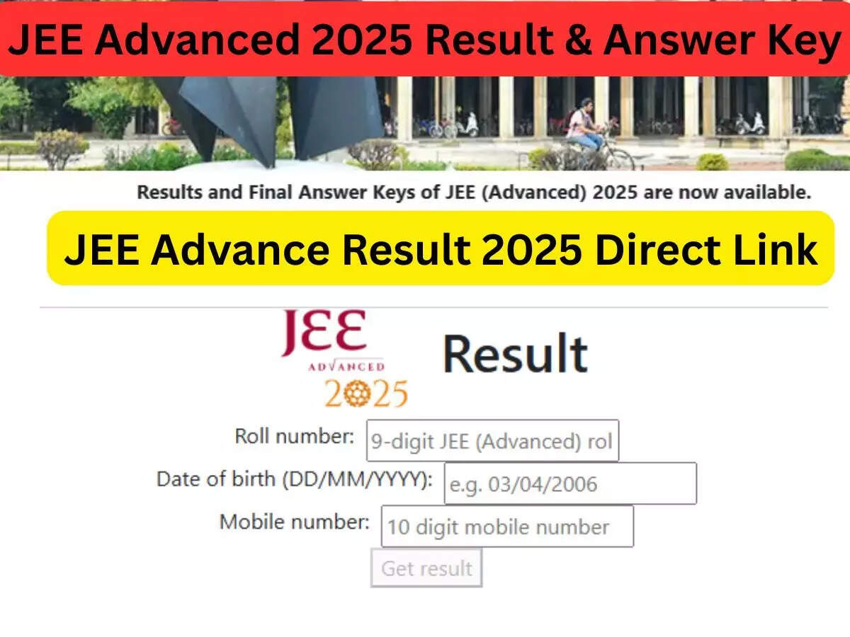 IIT JEE Advanced 2025 results: Final answer key released at jeeadv.ac.in, check how to download ...