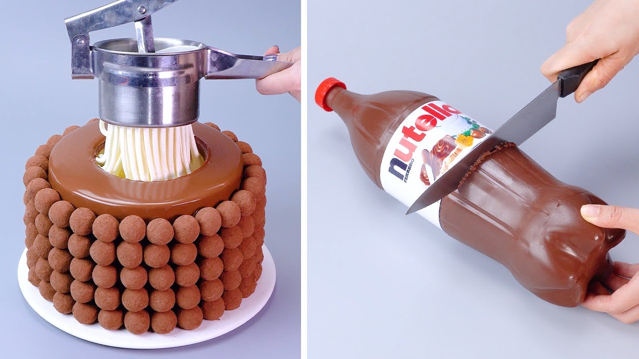 Kue Coklat & Nutella Raksasa | Satisfying Dessert Tutorial! 🍫