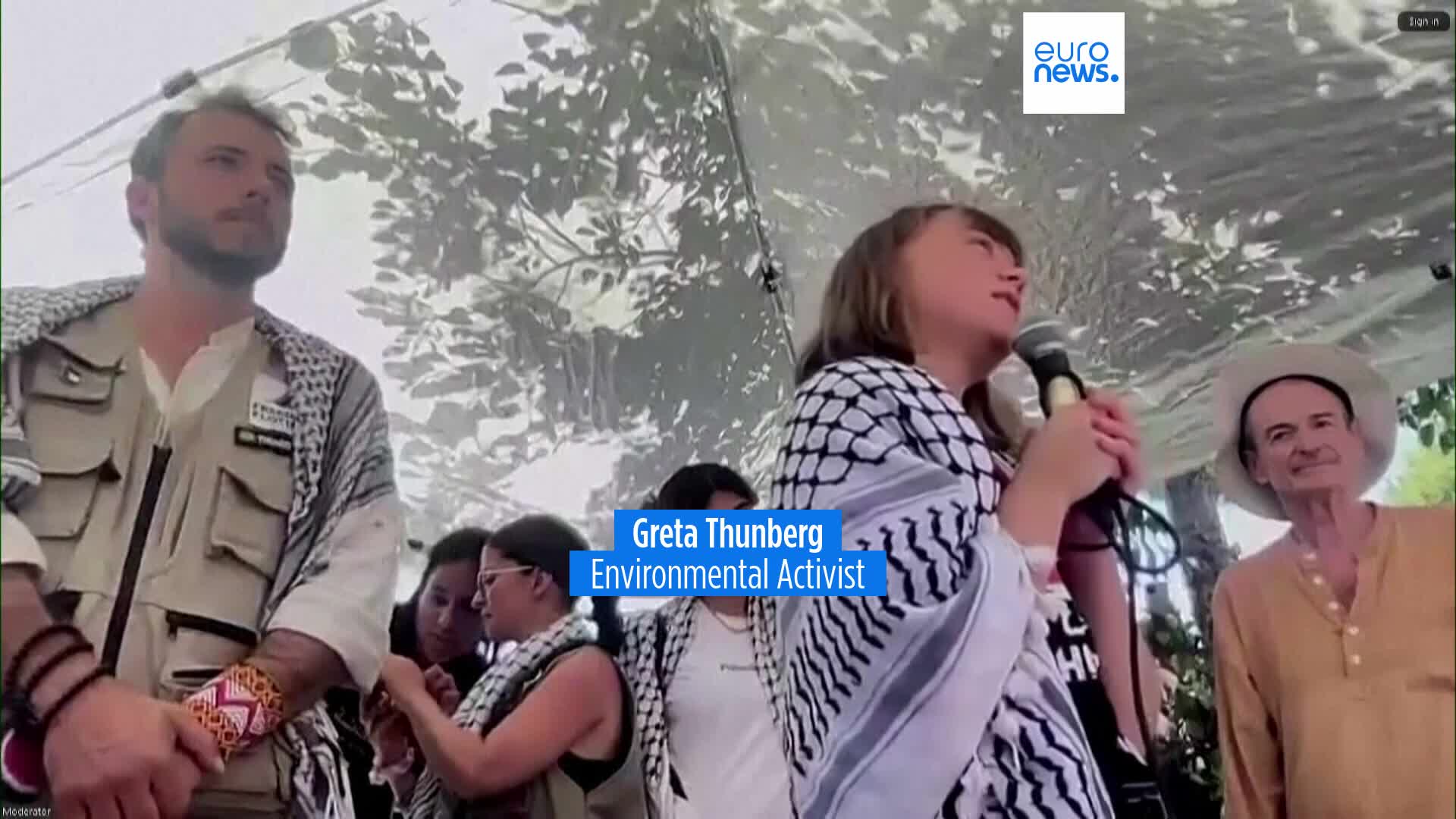 Climate activist Greta Thunberg joins 'Freedom Flotilla' aid ship ...