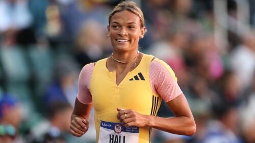 Melissa Jefferson-Wooden runs historic 100m time at Grand Slam Track ...