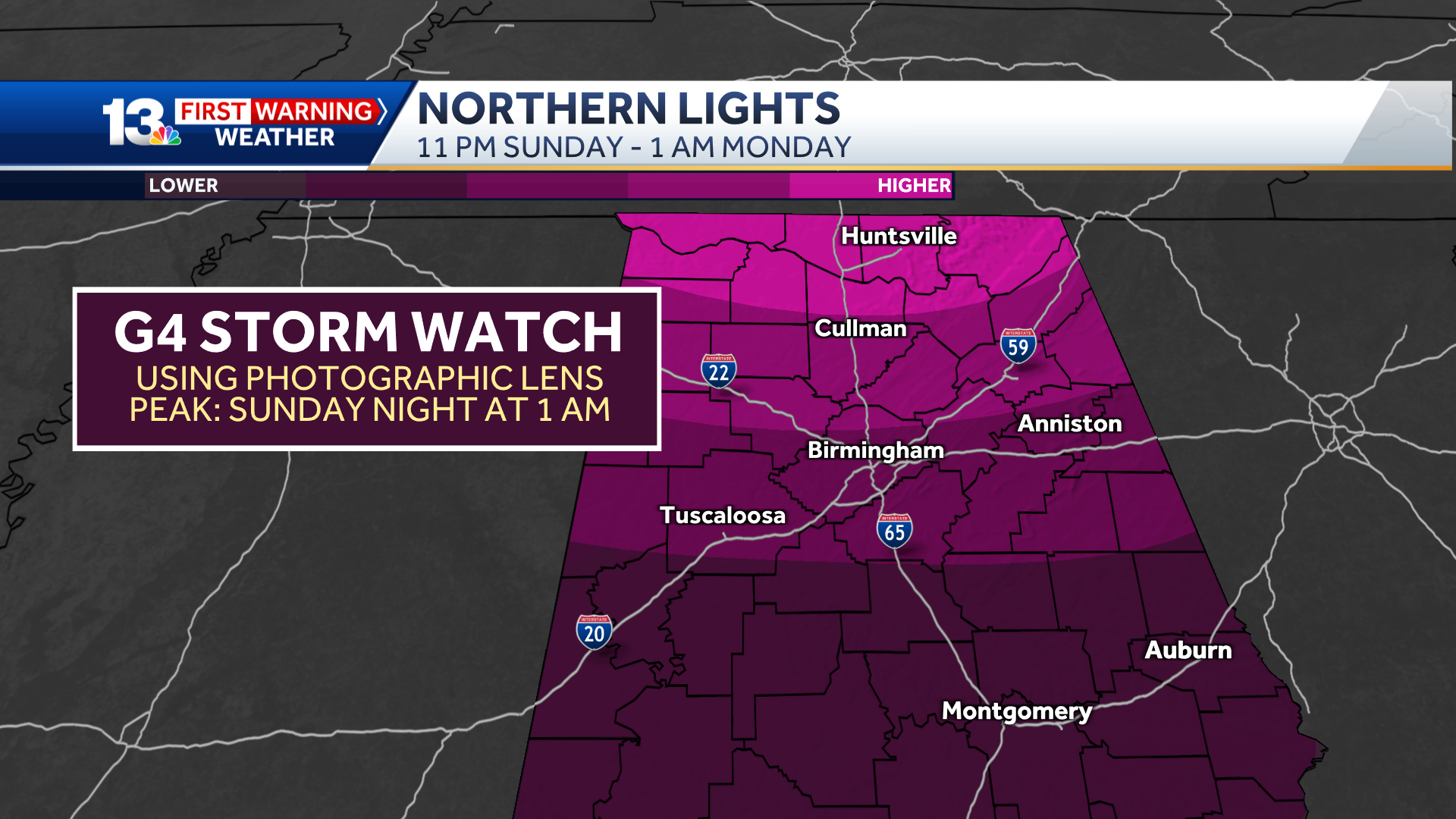 Northern Lights in Alabama: Smoke and clouds in the weather forecast ...