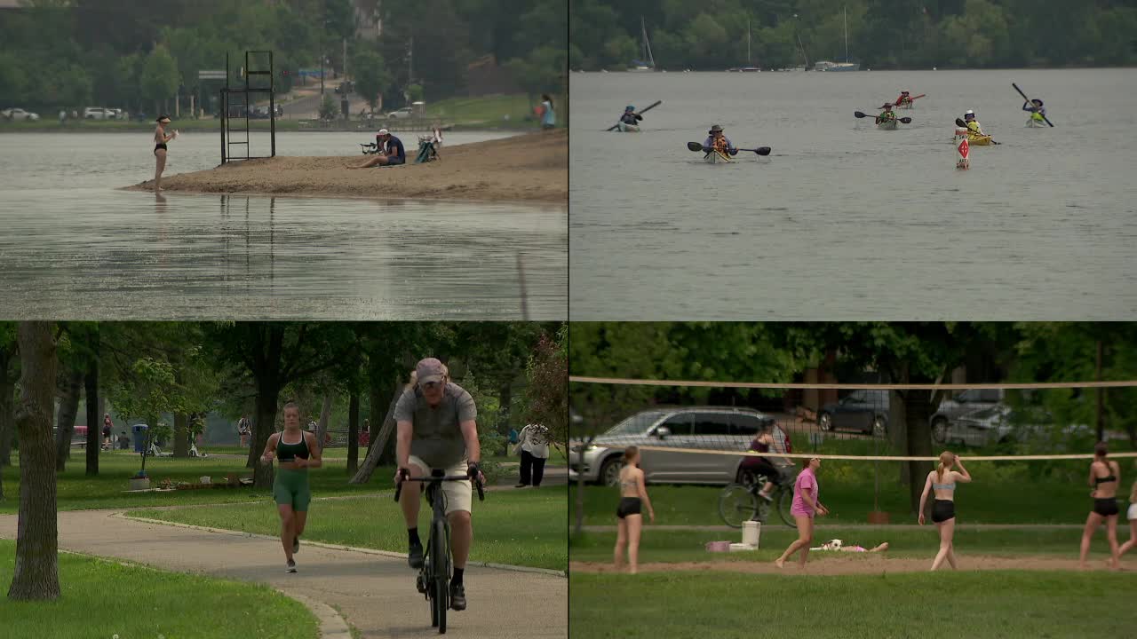 Minnesotans flock outside despite smoke from wildfires in Canada