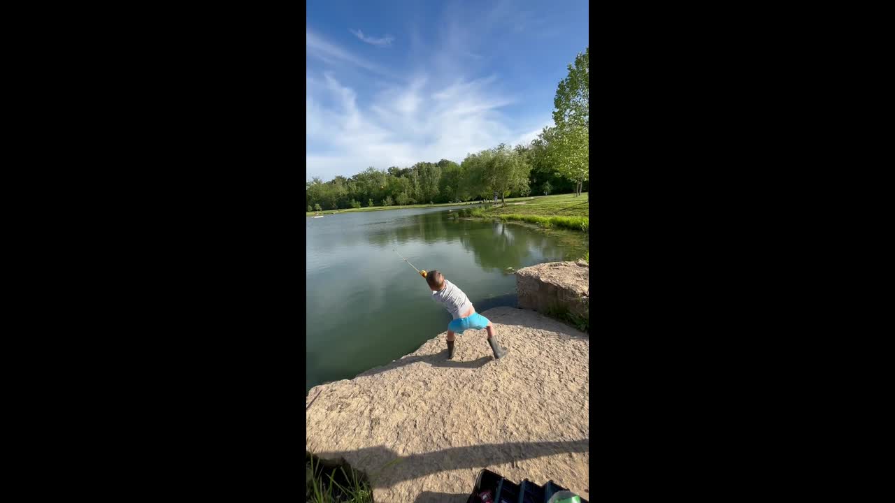 No experience, just magic when 4-year-old lands first fish on first cast