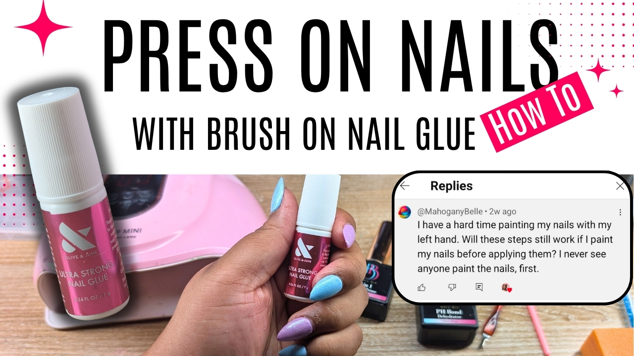 Applying Press On Nails with Strong Nail Glue (Easy Application!)
