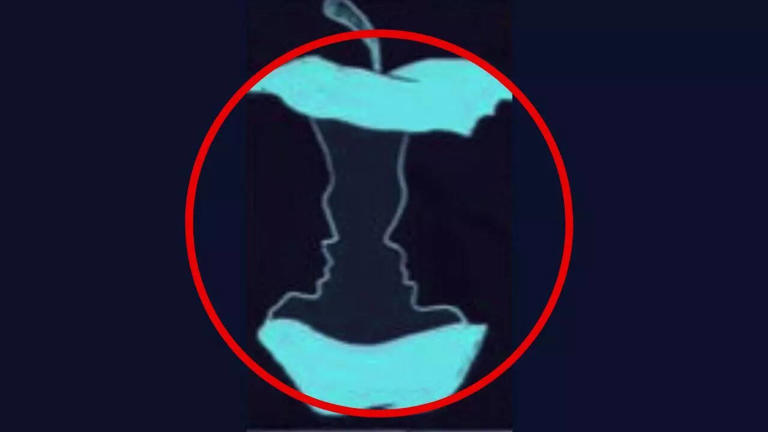 Optical illusion personality test: Apple or human faces? What you see ...