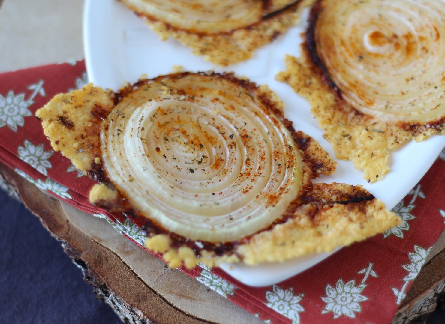 Super crispy homemade onion and parmesan chips