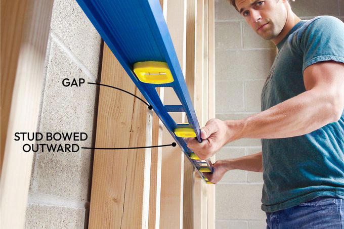 How to Straighten Bowed Stud Walls