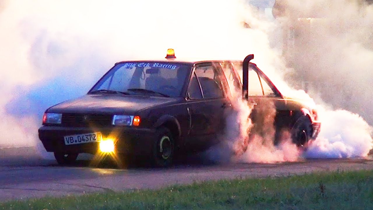 VW Burnout bis zum Reifenplatzer – Extremes Frontantrieb-Action-Video ...
